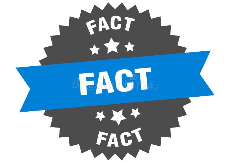 Fact Blue 3d Realistic Square Button Stock Vector - Illustration of ...