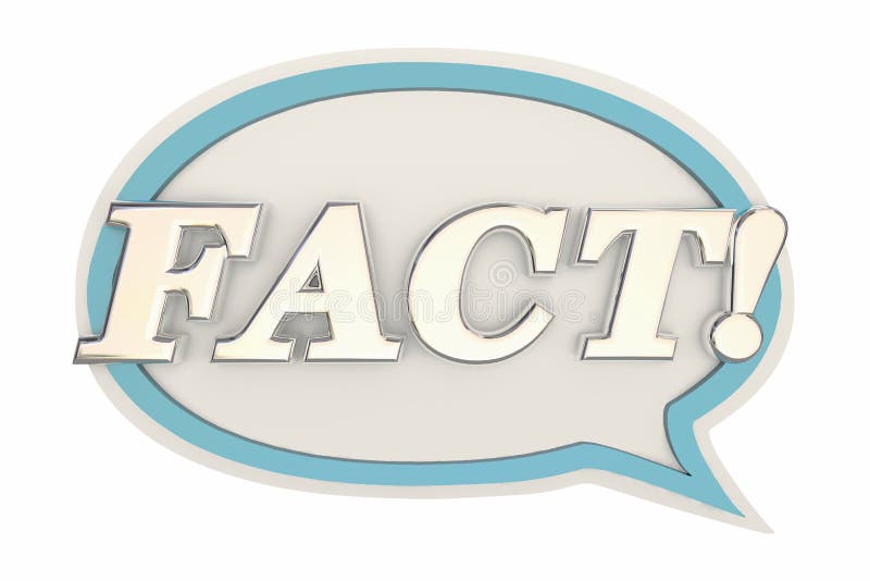 Fact Speech Bubble Confirmed Real Actual Info Stock Illustration ...