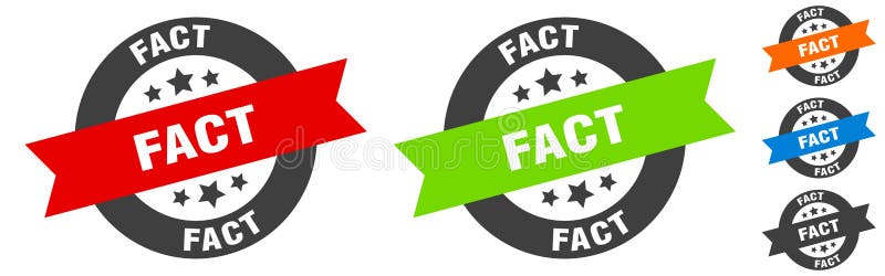 Fact Stamp. Fact Round Ribbon Sticker. Tag Stock Vector - Illustration ...