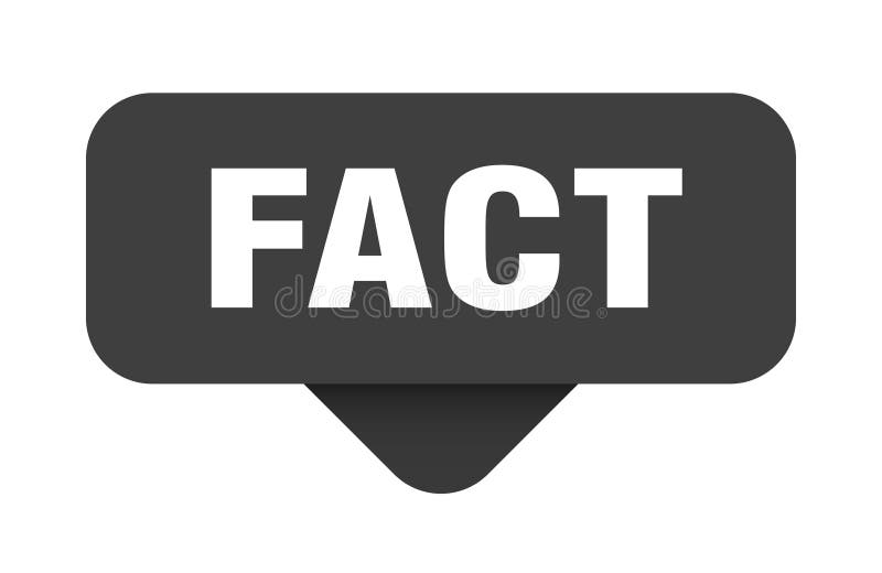 Fact Sticker. Fact Sign on Transparent Background Stock Vector ...