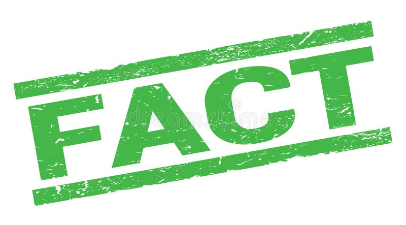 FACT Text on Green Rectangle Stamp Sign Stock Illustration ...