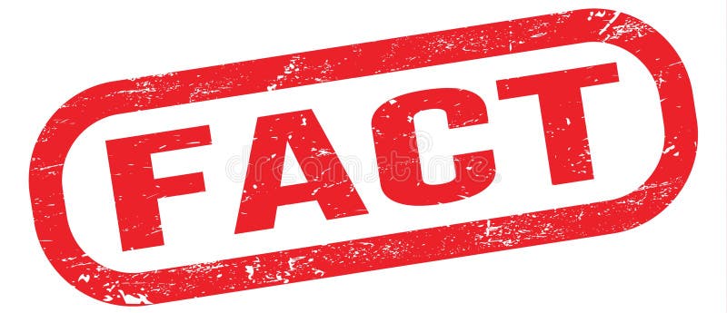 FACT, Text on Red Rectangle Stamp Sign Stock Illustration ...