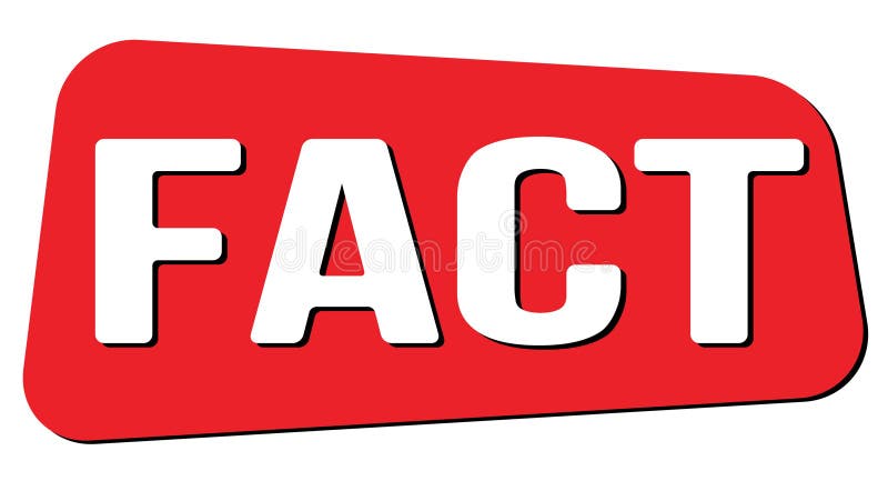 FACT Text on Red Trapeze Stamp Sign Stock Illustration - Illustration ...