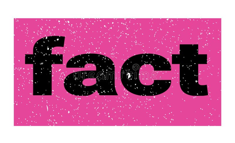 Fact Text Written on Pink-black Stamp Sign Stock Illustration ...