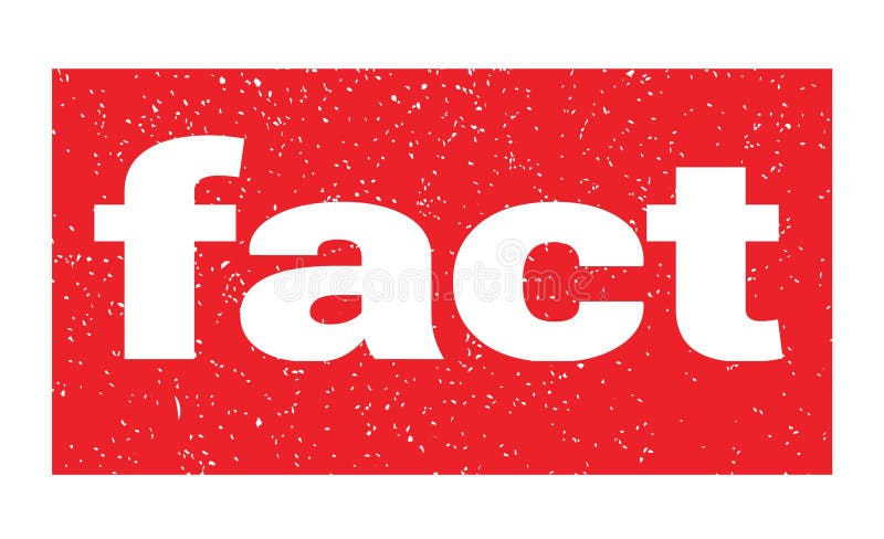 Fact Text Written on Red Stamp Sign Stock Illustration - Illustration ...