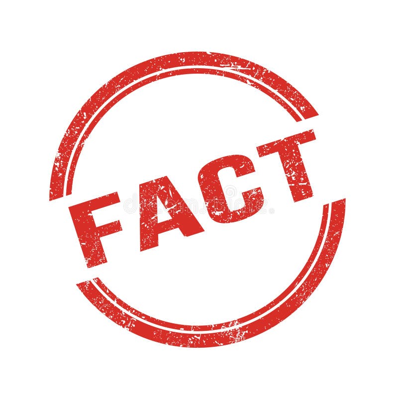 FACT, Word on Red Round Stamp Sign Stock Illustration - Illustration of ...
