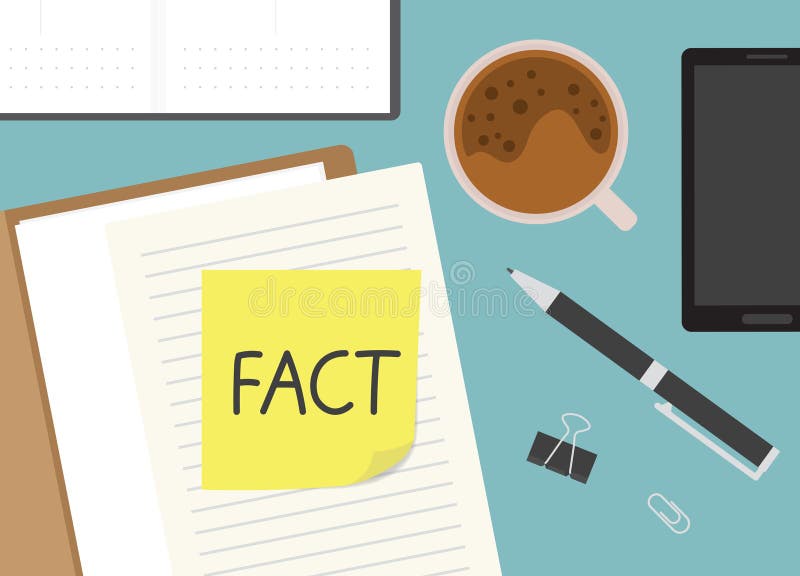 Facts Concept- Vector Illustration Stock Vector - Illustration of ...