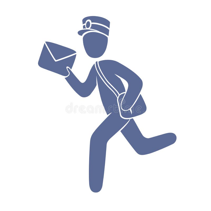 Facteur illustration de vecteur. Illustration du courrier - 56101490