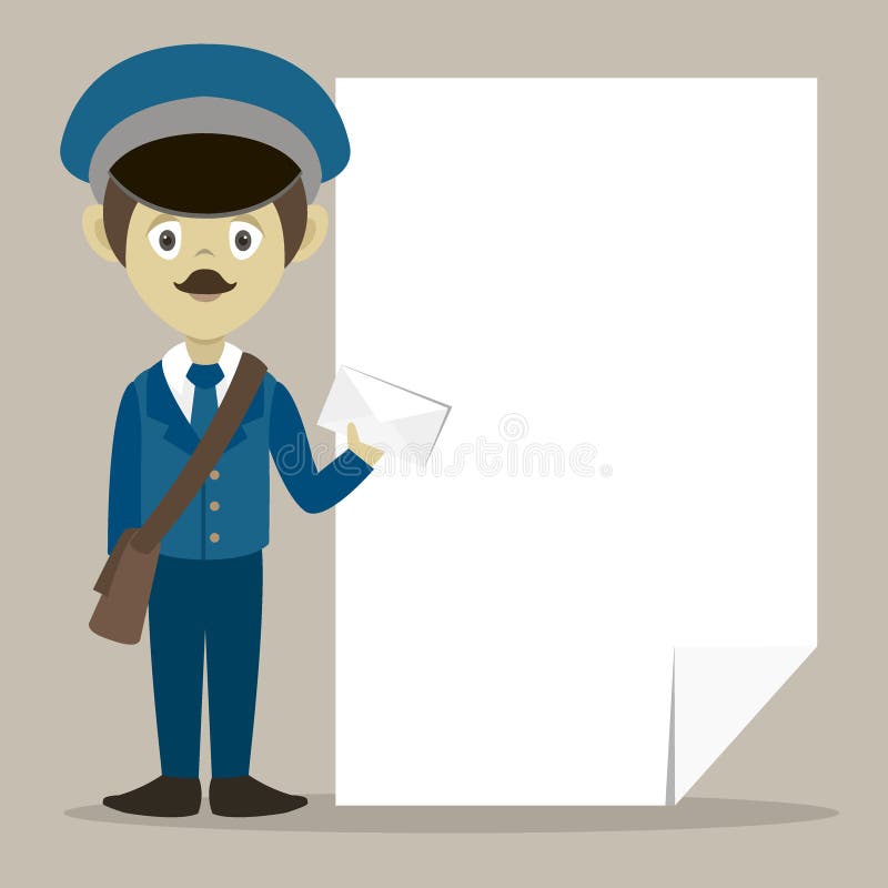 Facteur Officiel Dans L'uniforme Illustration de Vecteur - Illustration ...