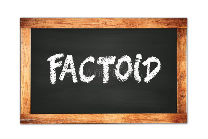 FACTOID Text Written on Wooden Frame School Blackboard Stock ...