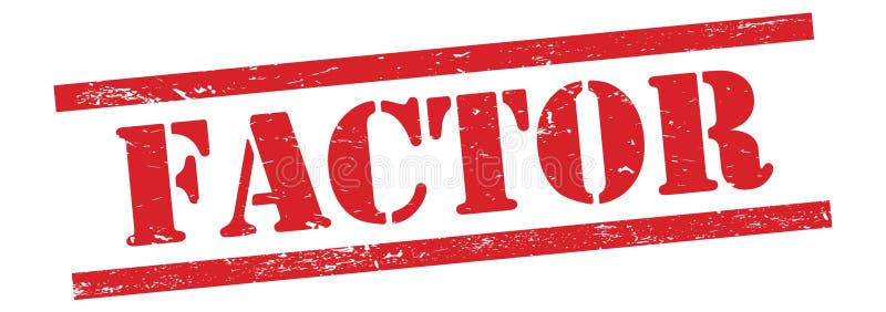 FACTOR Text Written on Orange Grungy Round Stamp Stock Illustration ...