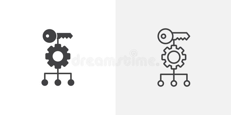 Factor Thin Line Vector Icon Set Stock Vector - Illustration of ...
