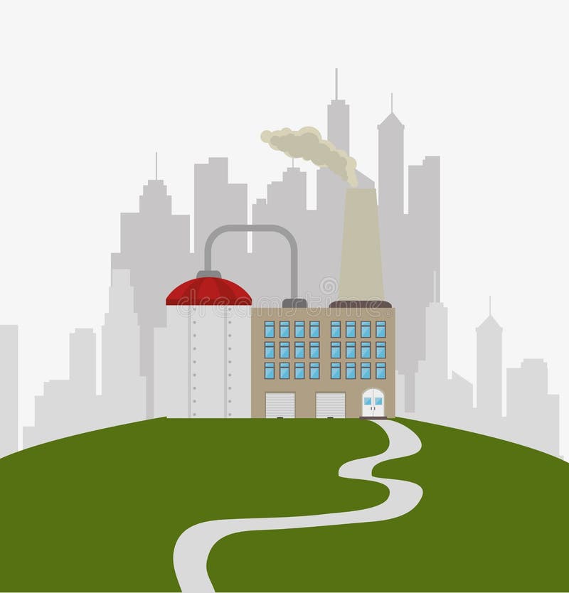 Factories and Industries Graphic Stock Vector - Illustration of supply ...