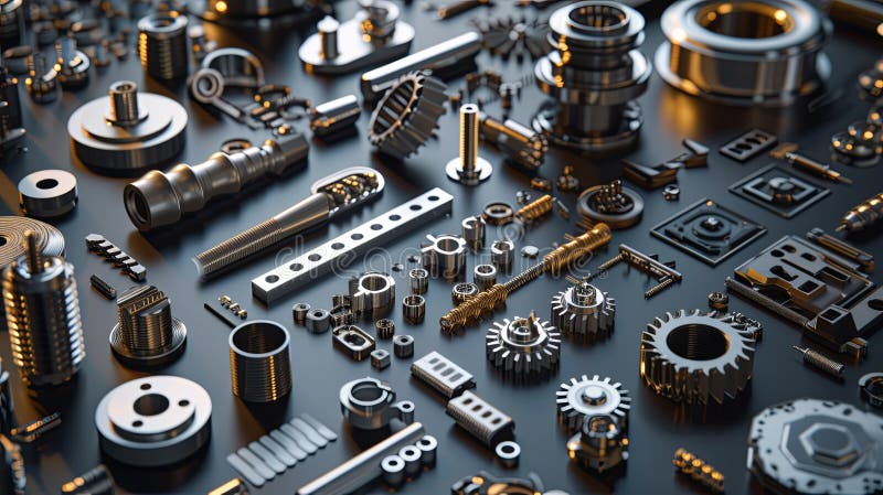 Factories of Spare Parts and Components Stock Illustration ...