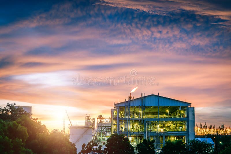 Factories with sunset stock photo. Image of cloud, morning - 105312302
