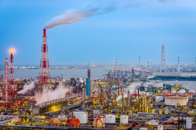 Factories in Yokkaichi, Japan Stock Photo - Image of manufacturing ...