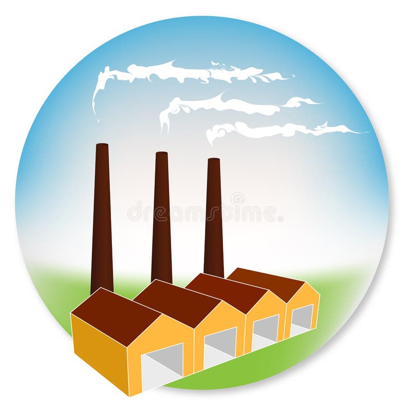 Factory stock illustration. Illustration of steam, factory - 12856807