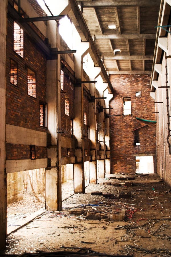 Factory stock image. Image of light, dirty, messy, metal - 14652441