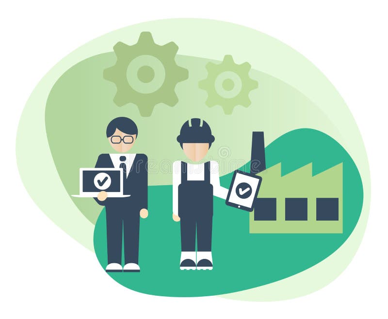 Factory owner stock vector. Illustration of hand, clipart - 23012673