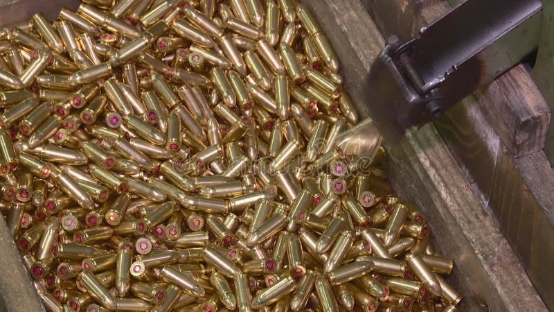 Factory of Ammunition, Bullets for Rifle Stock Footage - Video of line ...