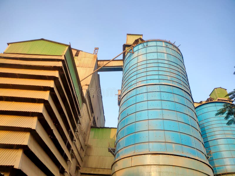 The Factory Architecture Image Captured at the Industrial Area in the ...