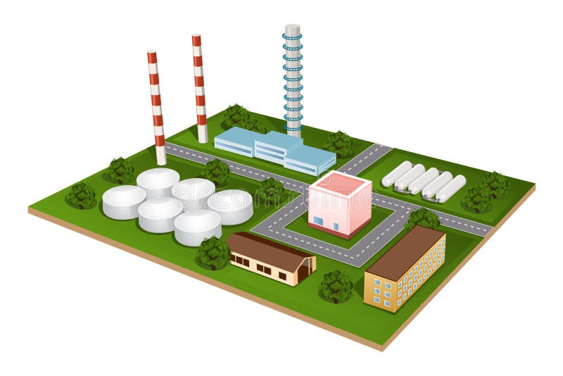 Factory stock vector. Illustration of green, processing - 37771423