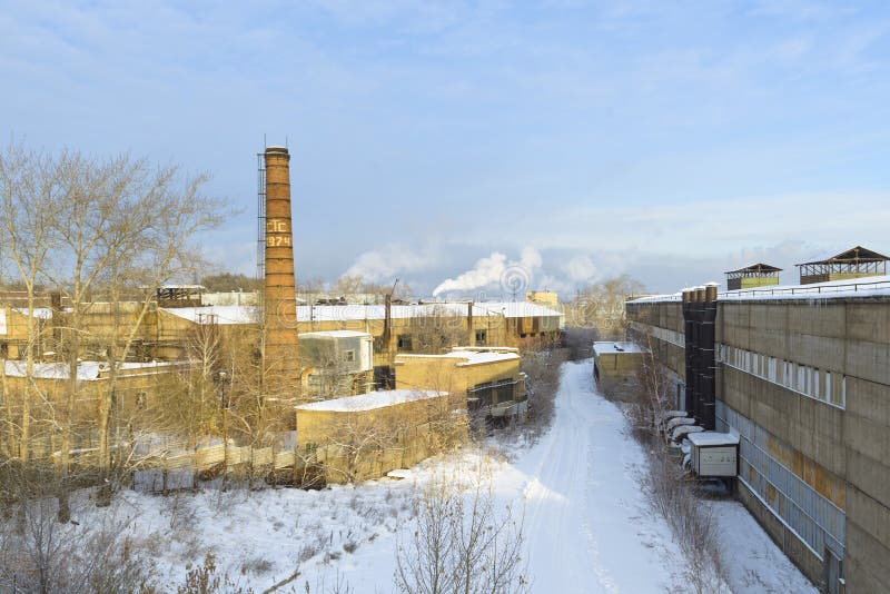 Factory Area, the Smoking Pipe, Pollution Stock Image - Image of brick ...