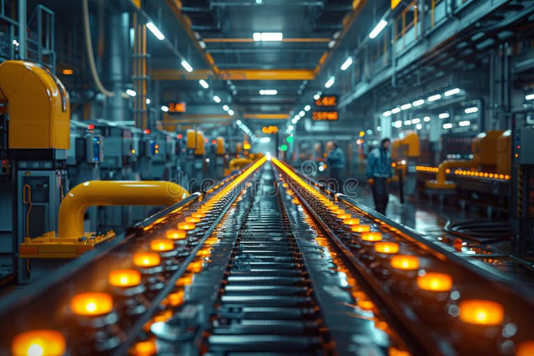 The Factory Assembly Line is Running Efficiently with Modern Robotic ...