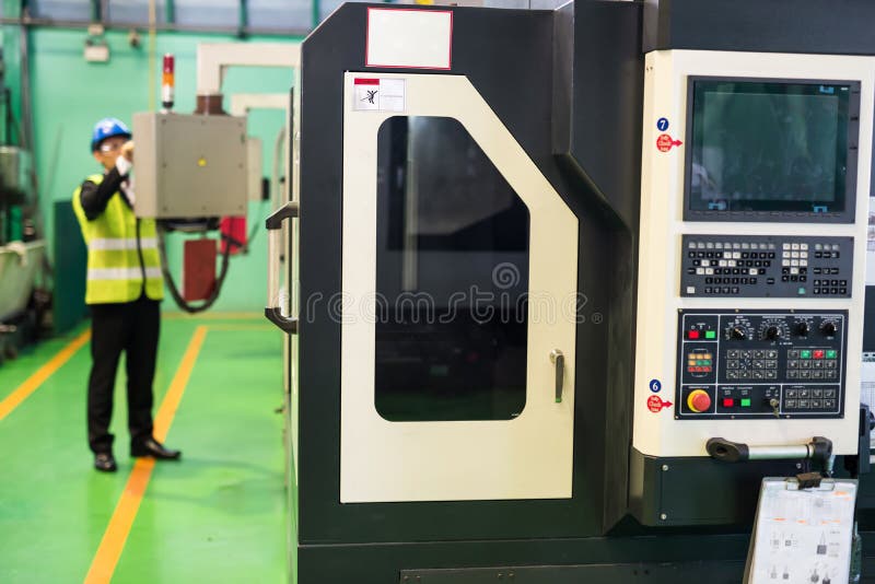 Factory Automated Machine with Supervisor on Duty Stock Photo - Image ...