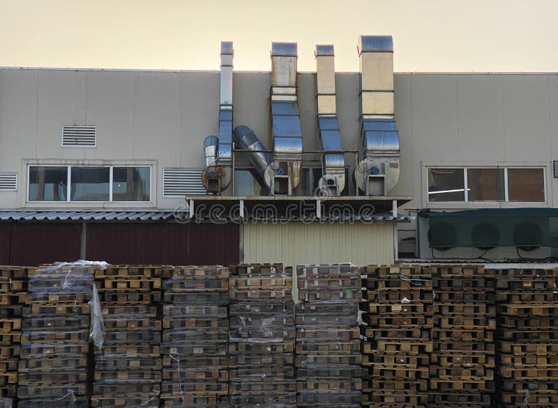 Factory backyard exterior stock image. Image of cityscape - 225399169