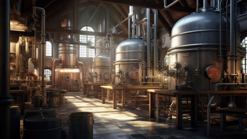 Factory of Beer Production, Process, Ai Generated Stock Image - Image ...