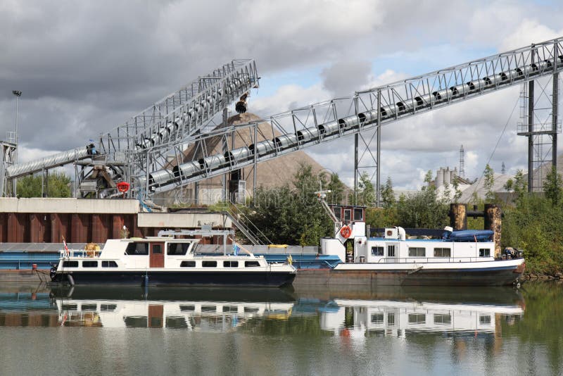 Factory and boats stock image. Image of business, manufacturing - 21126043