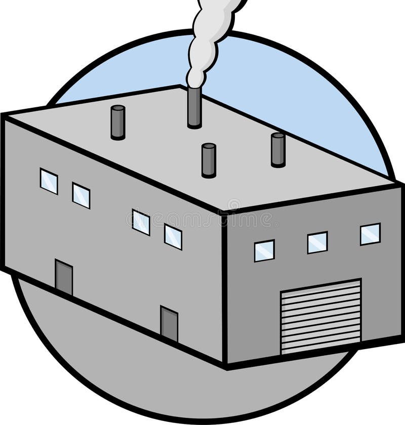 Factory building stock vector. Illustration of workplace - 20972451