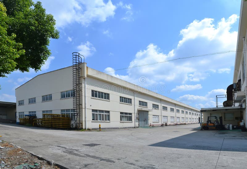 Factory building stock image. Image of machine, blue - 59705885