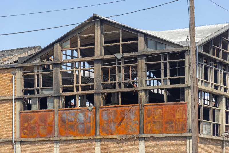 Factory Building after Fire Stock Image - Image of burned, problem ...