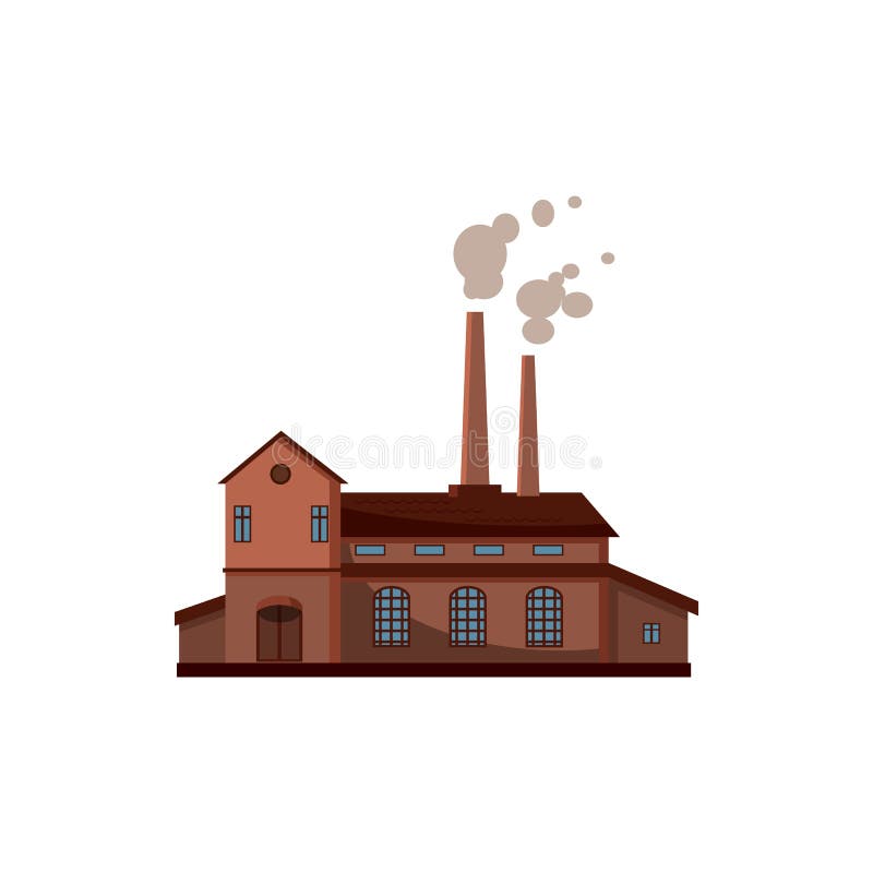 Factory Building Icon, Cartoon Style Stock Vector - Illustration of ...