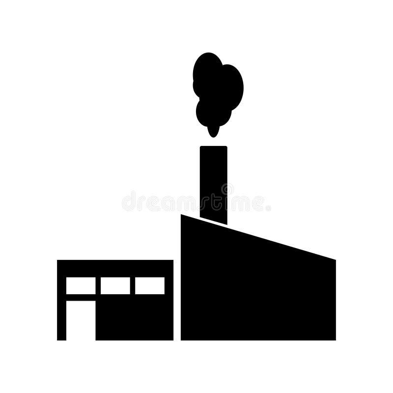 Factory building icon stock illustration. Illustration of technology ...