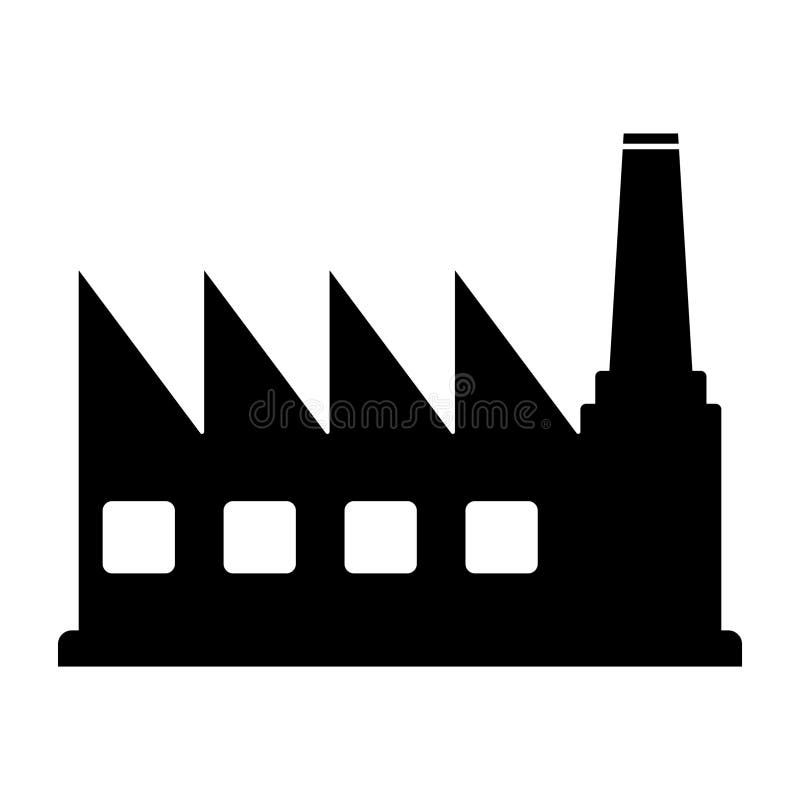 Factory Building Icon Vector Stock Vector - Illustration of vector ...