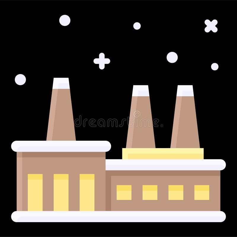Factory Building Winter Stock Illustrations – 261 Factory Building ...