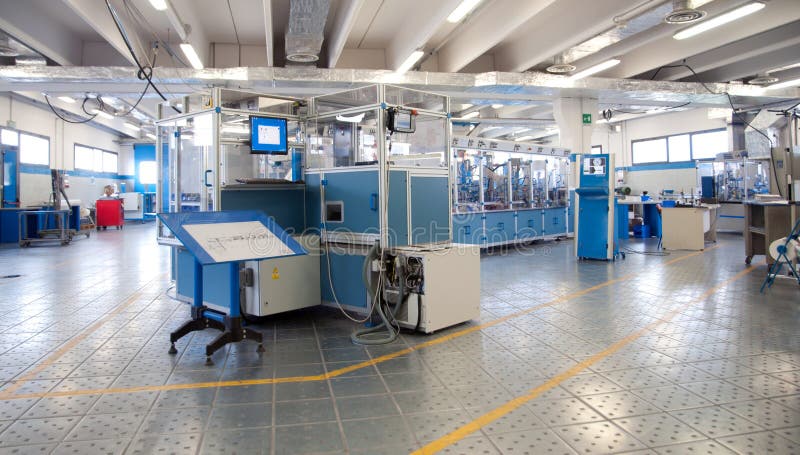 Factory - Building Line E Machine for Automation Stock Photo - Image of ...
