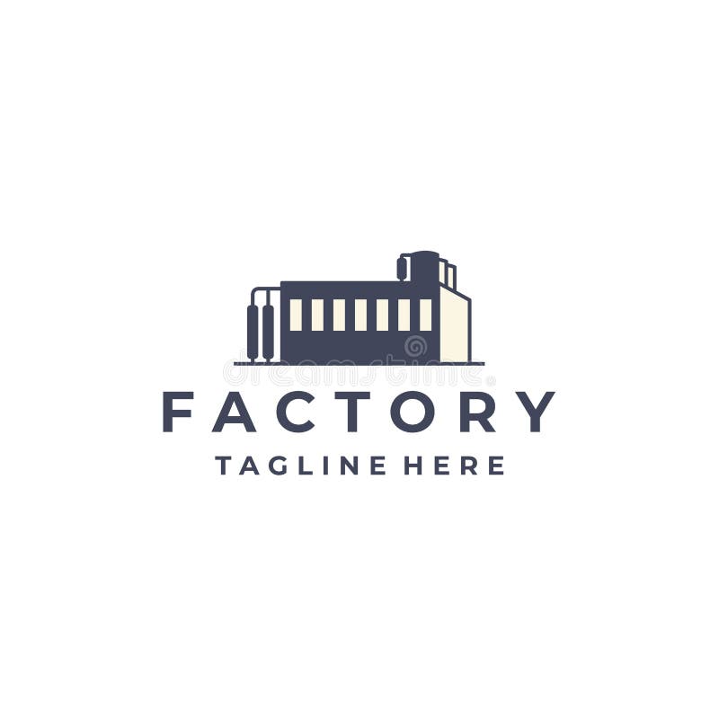 Factory Building Logo Design. Modern Industrial Logo Design Stock ...