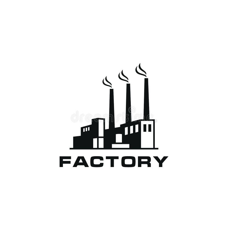 Line Art Factory Building Logo Design. Modern Industrial Logo Design ...