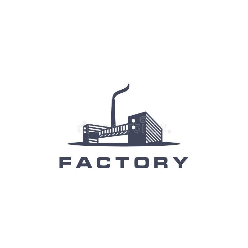 Factory Building Logo Design. Modern Industrial Logo Design Stock ...