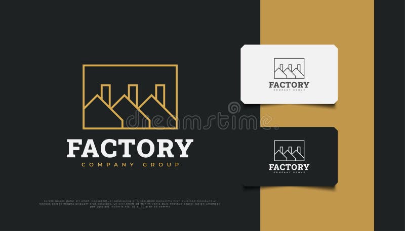 Factory Building Logo Design. Modern Industrial Logo Stock Vector ...