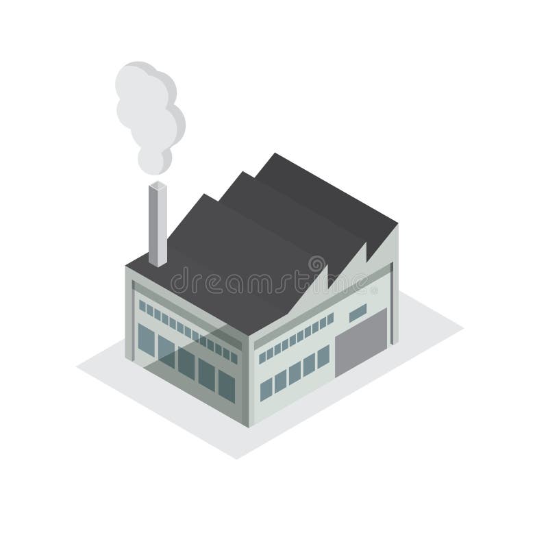 Factory Building Small Model Design Stock Vector - Illustration of ...