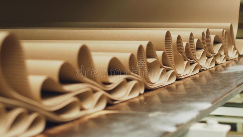 Factory of Cardboard Packing. Automatic Cardboard Production Process ...