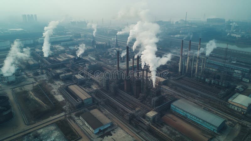 Factory Causing Industrial Pollution by Emitting Harmful Substances ...