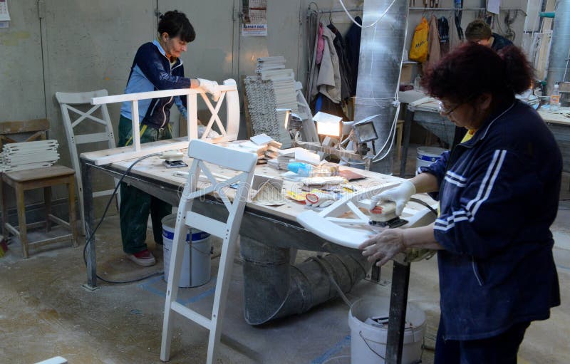 Factory chairs editorial stock photo. Image of manufacturing - 41059413