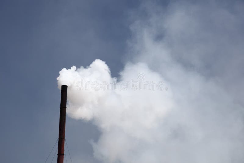Factory chimney stock image. Image of cloud, damage, fuel - 15055517