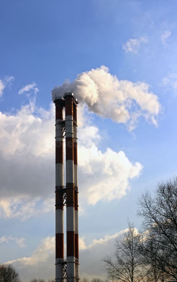 Factory chimneys stock photo. Image of russia, city, power - 28393334